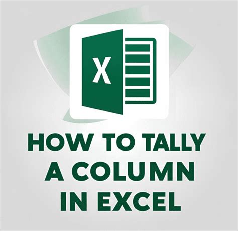 how to tally a column in excel 5 simple ways excel insider