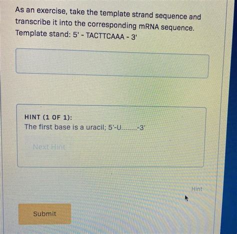 Solved As An Exercise Take This Dna Coding Strand Sequence