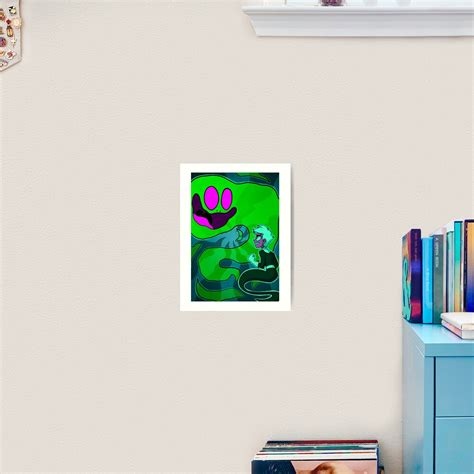 Poster Version Danny Phantom Fighting Giant Blob Ghost Art Print For Sale By Imbecille Redbubble