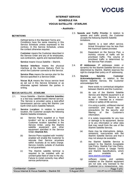 Vocus Satellite Starlink Ss Au V2 09082023 Stc Version Pdf