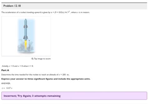 Solved The Acceleration Of A Rocket Traveling Upward Is