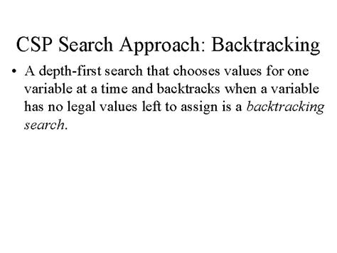 Chapter 5 Outline Formal Definition Of Csp Csp