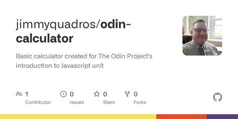 Github Jimmyquadrosodin Calculator Basic Calculator Created For The Odin Projects