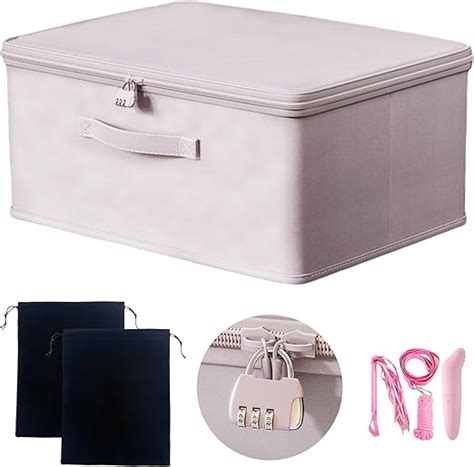 Mxqhxzsx Locking Adult Game Toy Storage Organizer Lock Box Toy Storage Bins Women