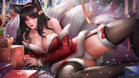 League Of Legends Ahri League Of Legends Kaze No Gyouja Christmas