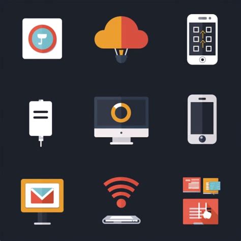 Each Icon Embodies A Core Element Of Modern Tech Depicting Connectivity
