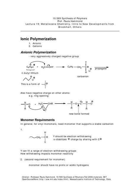 Metallocene Chemistry21 Pdf Polymerization Organic Chemistry