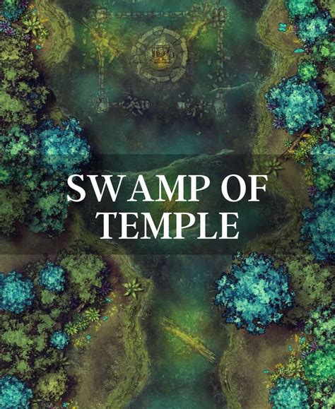 Swamp Of Temple Fantasy Rpg Encounter Map Sesiana