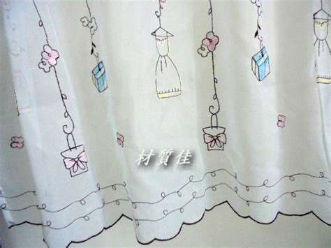 LOOK1 刺繡紗短簾145 42cm 窗紗 短門簾 櫃簾 走道簾 可透光 Yahoo奇摩拍賣
