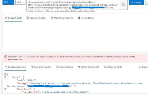 Unable List Userflow Id In Graph Explorer Microsoft Qanda
