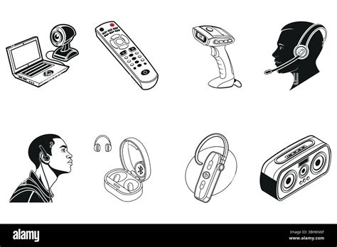 Vector Gaming Controllers Clipart Set Joystick Mouse Smartwatch Art