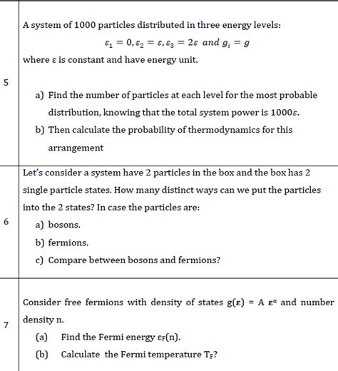 solved 5 a system of 1000 particles distributed in three
