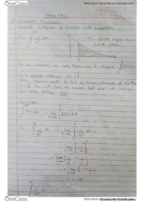 Math 141 Lecture 16 Math 141 Lecture 16 Jerome Fortier 16 Oneclass