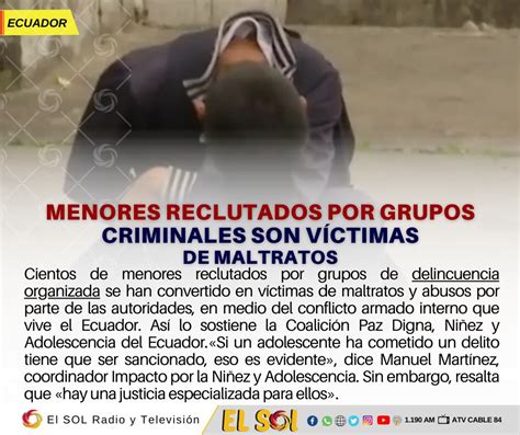 Menores Reclutados Por Grupos Criminales Son Víctimas De Maltratos El