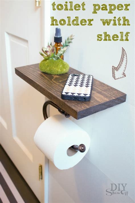 Toilet Paper Holder Shelf And Bathroom Accessoriesdiy Show Off ™ Diy