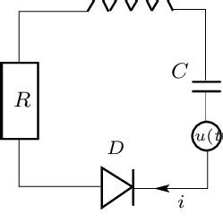 Circuit With An Ideal Diode And A Voltage Source Download Scientific Diagram