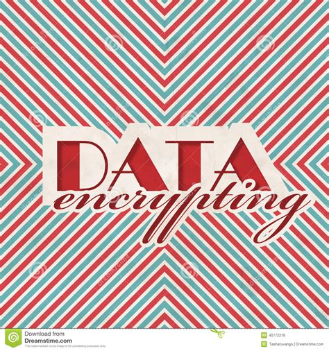 Data Encrypting Retro Design Concept Stock Illustration