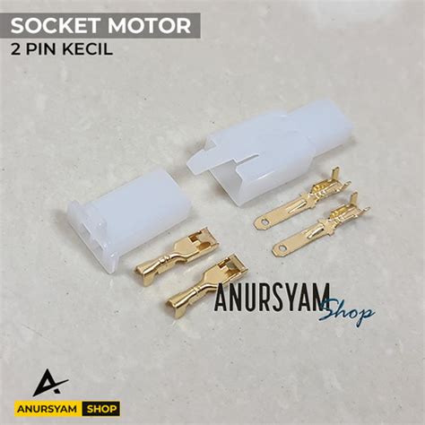 Jual Soket Motor 2 Pin Konektor Skun Motor Socket Motor 2 Pin