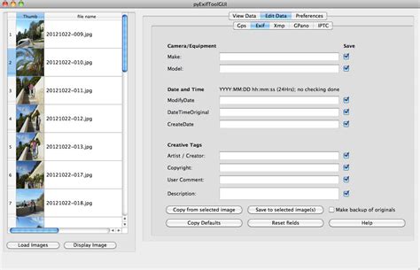 Pyexiftoolgui A Cross Platform Python Pyside Gui For Exiftool