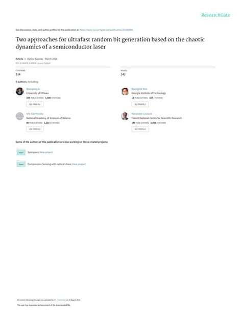 Twoapproachesforultrafastrandombitgenerationpdf