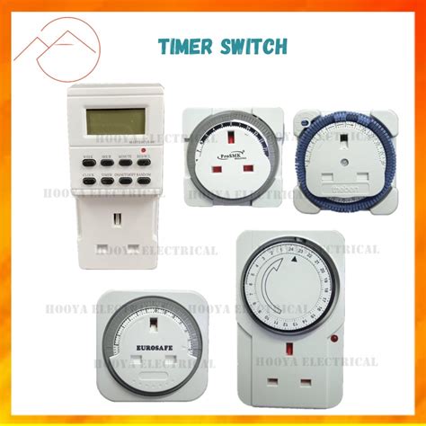 Sirim Timer Switch Socket 24 Hours Analog Programme Programmable 3 Pin Plug Digital Programmable