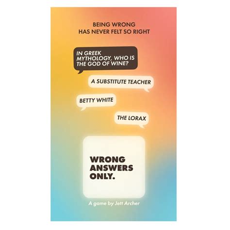 Wrong Answers Only Mind Games