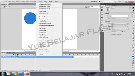 Classic Tween Dan Shape Tween Yuk Belajar Flash