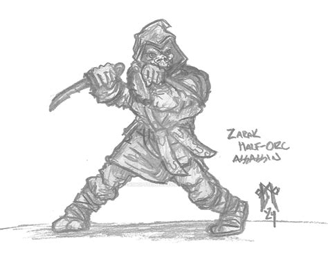Zarak Half Orc Assassin By Bishopsteiner On Deviantart