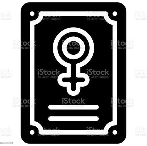 Frame With Female Gender Symbol Icon Feminism Related Vector Stock