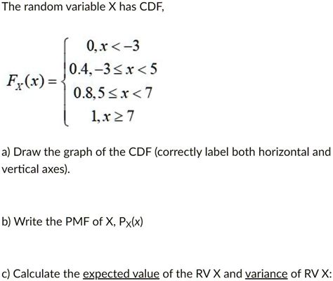 Solved Texts The Random Variable X Has Cdf 0 X