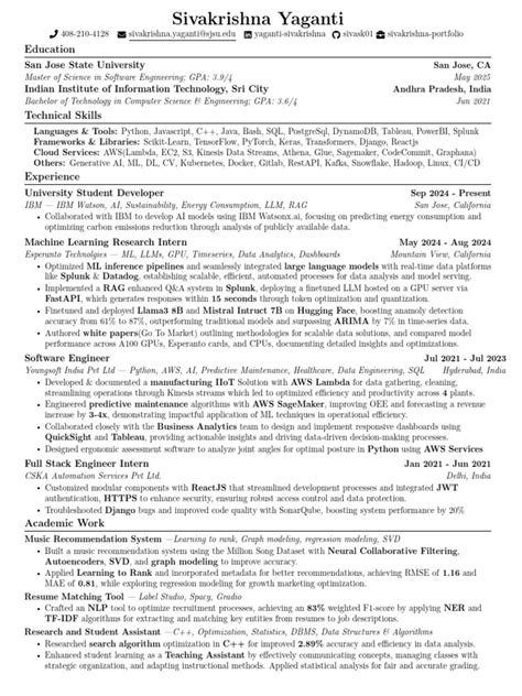 Sivakrishna Yaganti Sde Ai Ml Pdf Information Technology Management