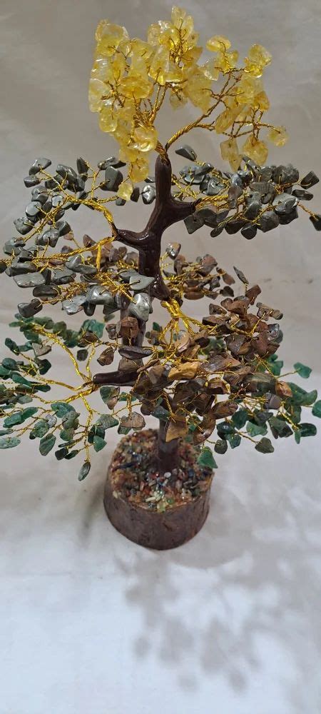 100 Bead Aura Citrine Pyrite Tiger Eye And Green Zed Tree For Emotional