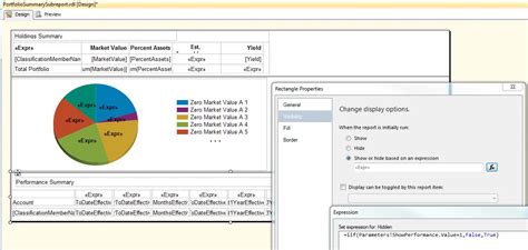 Reporting Services Ssrs Report Showing Or Hiding A Rectange With A Parameter Leaves A Blank