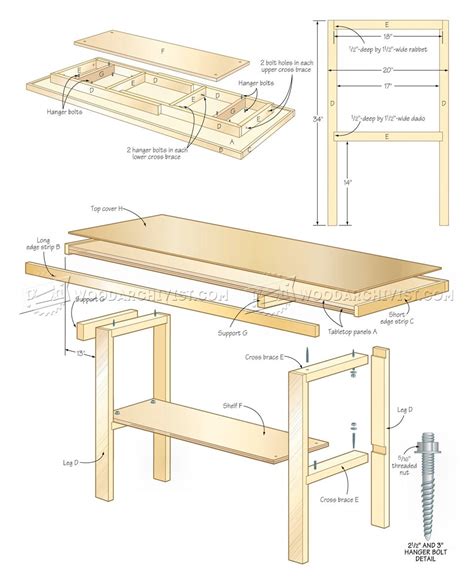 Printable Workbench Plans