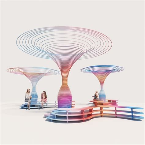 현대적인 외관 디자인 광장 장식 조각 나무 풍경 스케치 야외 의자 조합 3d 모델 Turbosquid 2150042