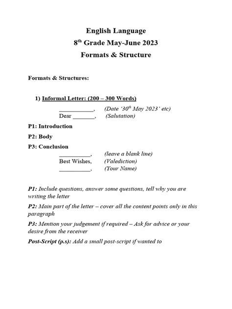 Caie English Language 1123 Paper 1 Writing Structure Pdf Language