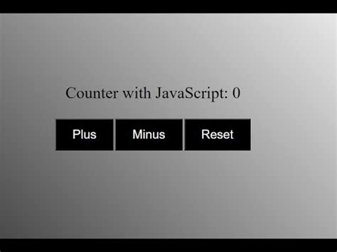 Simple Counter Example Using JavaScript YouTube