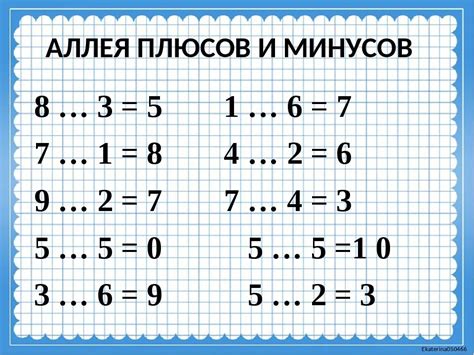 Примеры сложения и вычитания до 20 распечатать