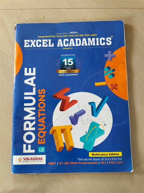 Buy Excel Academics Formulae Equations Bookflow