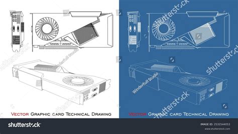 Vector Gpu Graphic Card Single Fan Stock Vector Royalty Free 2532544053 Shutterstock