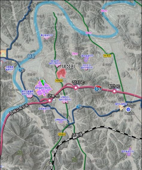 함안 군북일반산단 예정지 3년간 토지거래계약 허가구역 지정