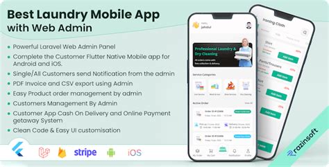 best flutter laundry app web admin laundry booking app single vendor laundry app with admin
