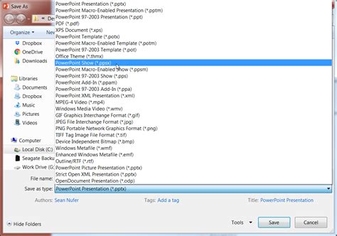PowerPoint Presentation Vs PowerPoint Show Sean Nufer