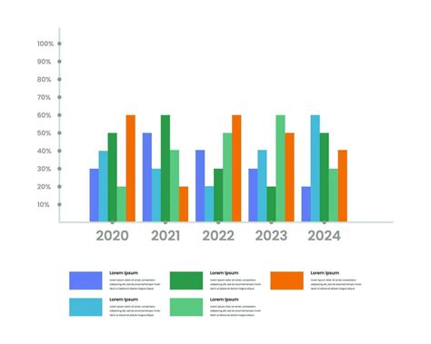 flat bar chart with five bar bar chart infographic 23402014 vector art at vecteezy