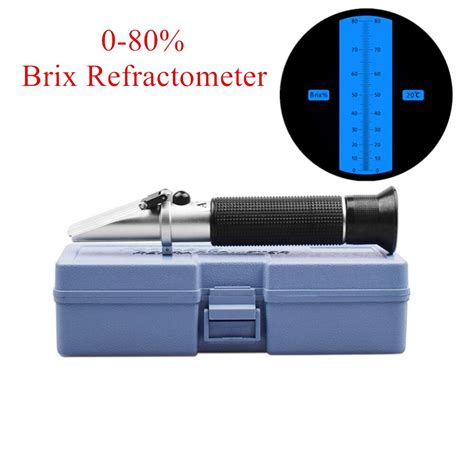 Handheld 0 80 Brix Refractometer Brix Meter Atc C Vicedeal
