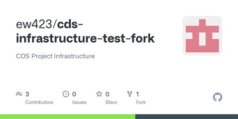 Github Ew423 Cds Infrastructure Test Fork Cds Project Infrastructure