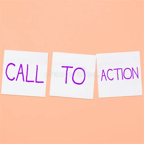 Writing Displaying Text Call To Action Word For Encourage Decision
