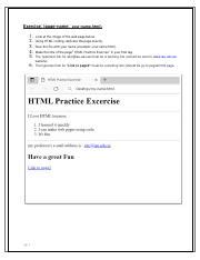 HTML Additional Training Pdf Exercise Page Name Your Name Html Look At The