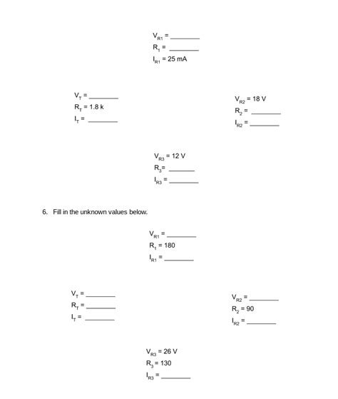 Solved Series Circuit Practice In Series Circuits You Chegg Com