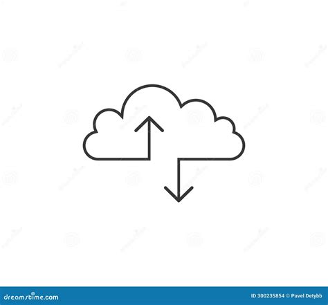 Cloud Data Icon Vector Illustration Stock Illustration Illustration